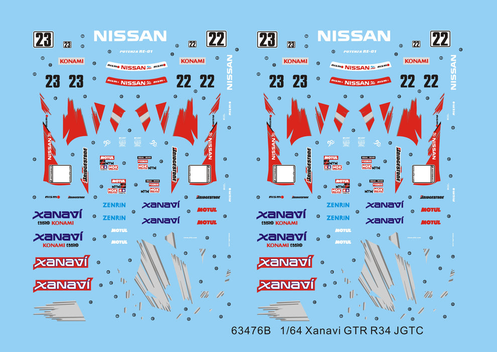 1/64 Decals Xanavi GT-R R34 – 164model
