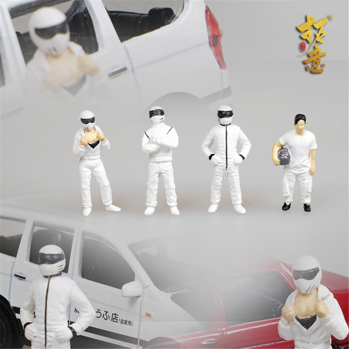 1:64 Scale Figure Racers Driving 4 Pcs Set | 164Model.com – 164model